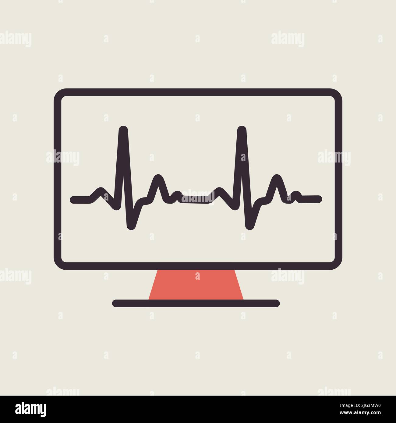 Computer diagnostics vector icon. Medicine and healthcare, medical ...
