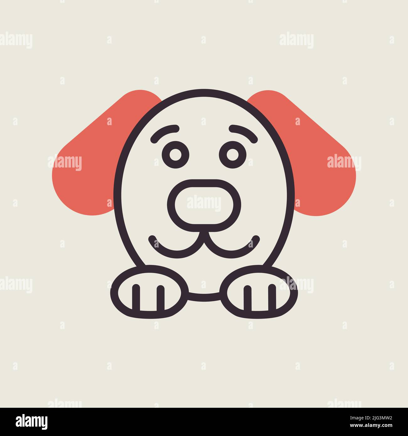 Dog vector isolated icon. Pet animal sign. Graph symbol for pet and ...