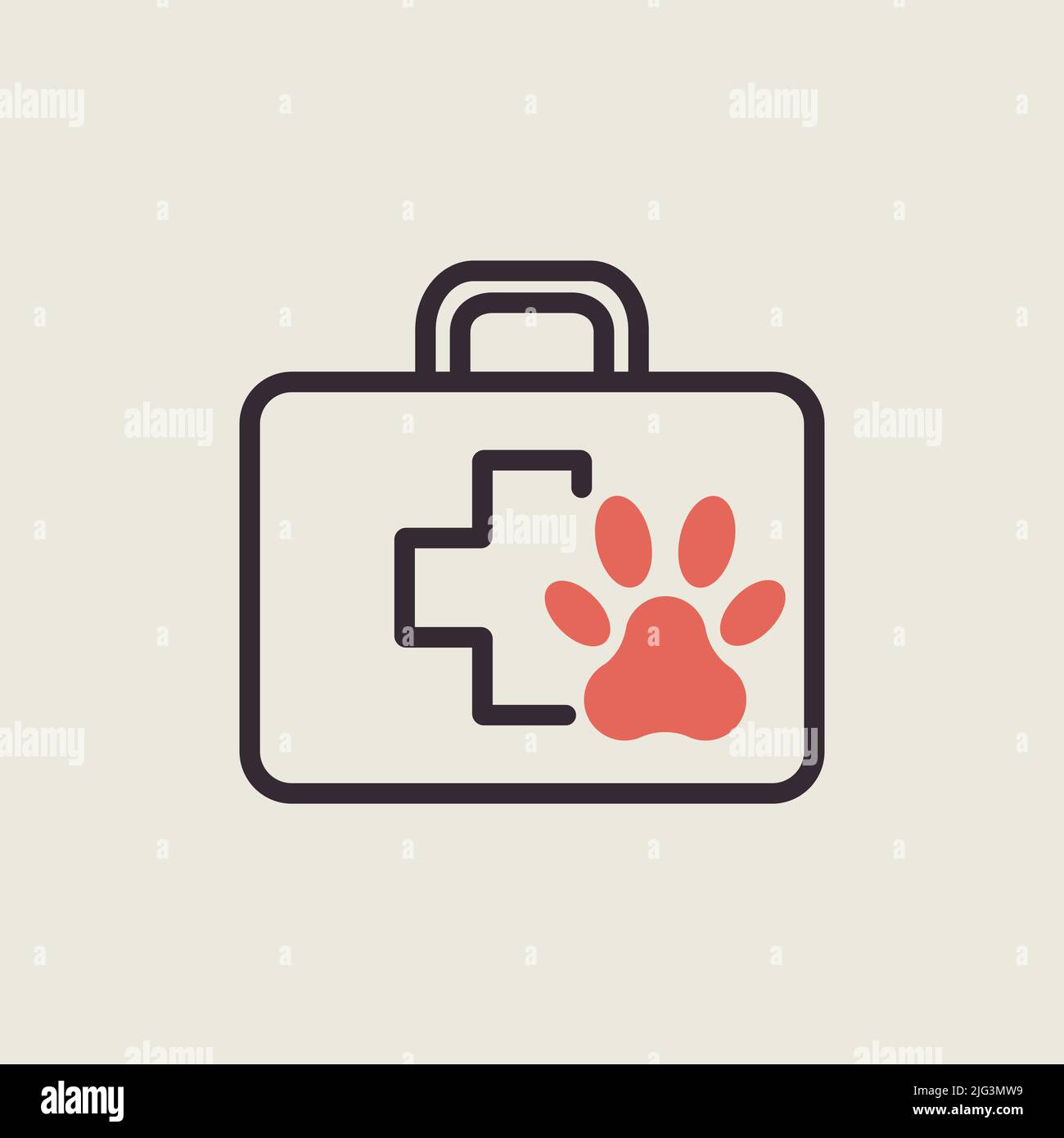 Pet first aid kit vector icon. Clinic box. Graph symbol for pet and ...