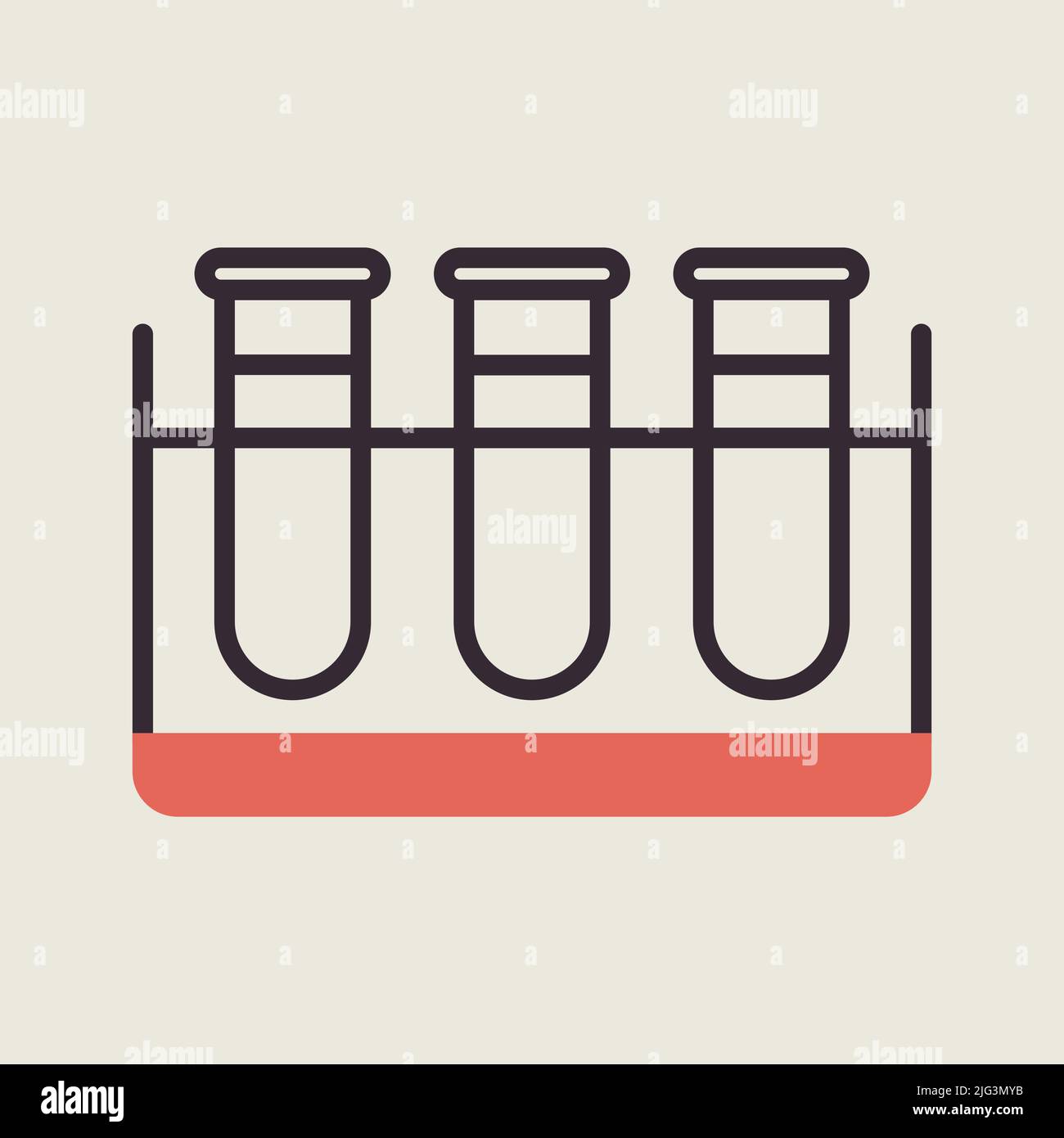 Test tubes vector icon. Medicine and healthcare, medical support sign ...
