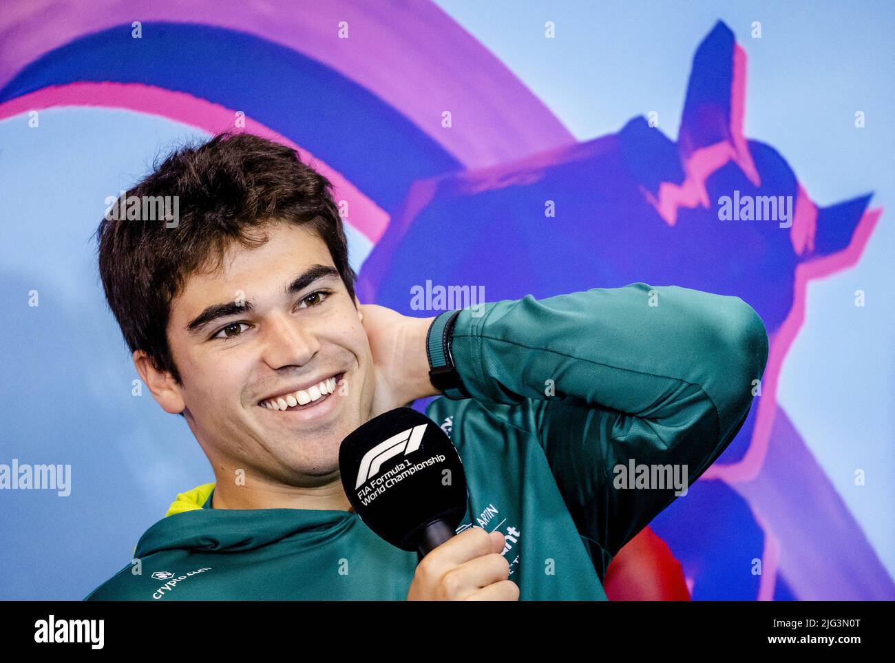 SPIELBERG - Lance Stroll (Aston Martin) during a press conference at ...