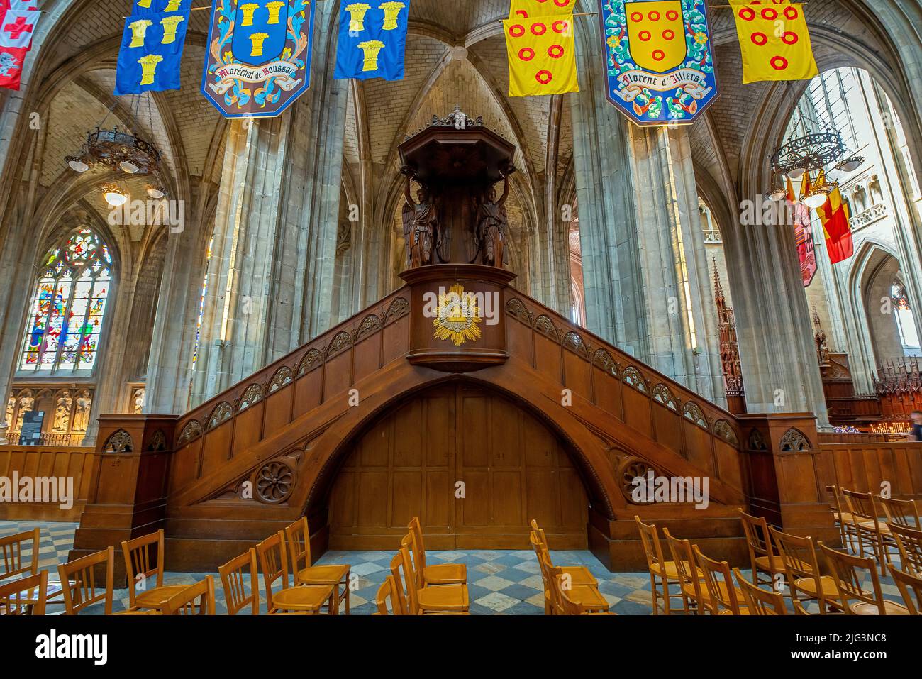 The Cathedral of the Holy Cross (Sainte-Croix) of Orleans in the Centre ...