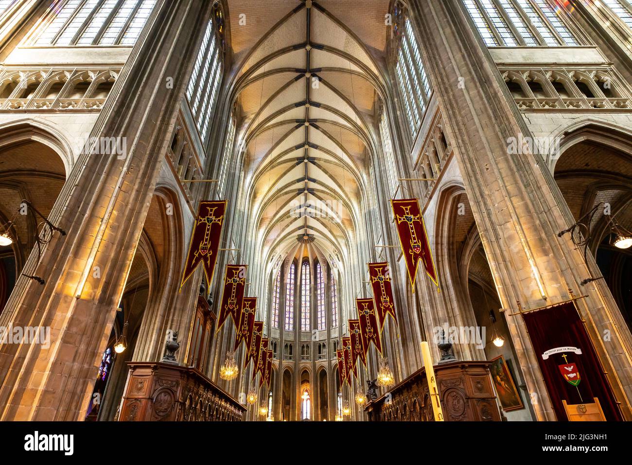 The Cathedral of the Holy Cross (Sainte-Croix) of Orleans in the Centre ...
