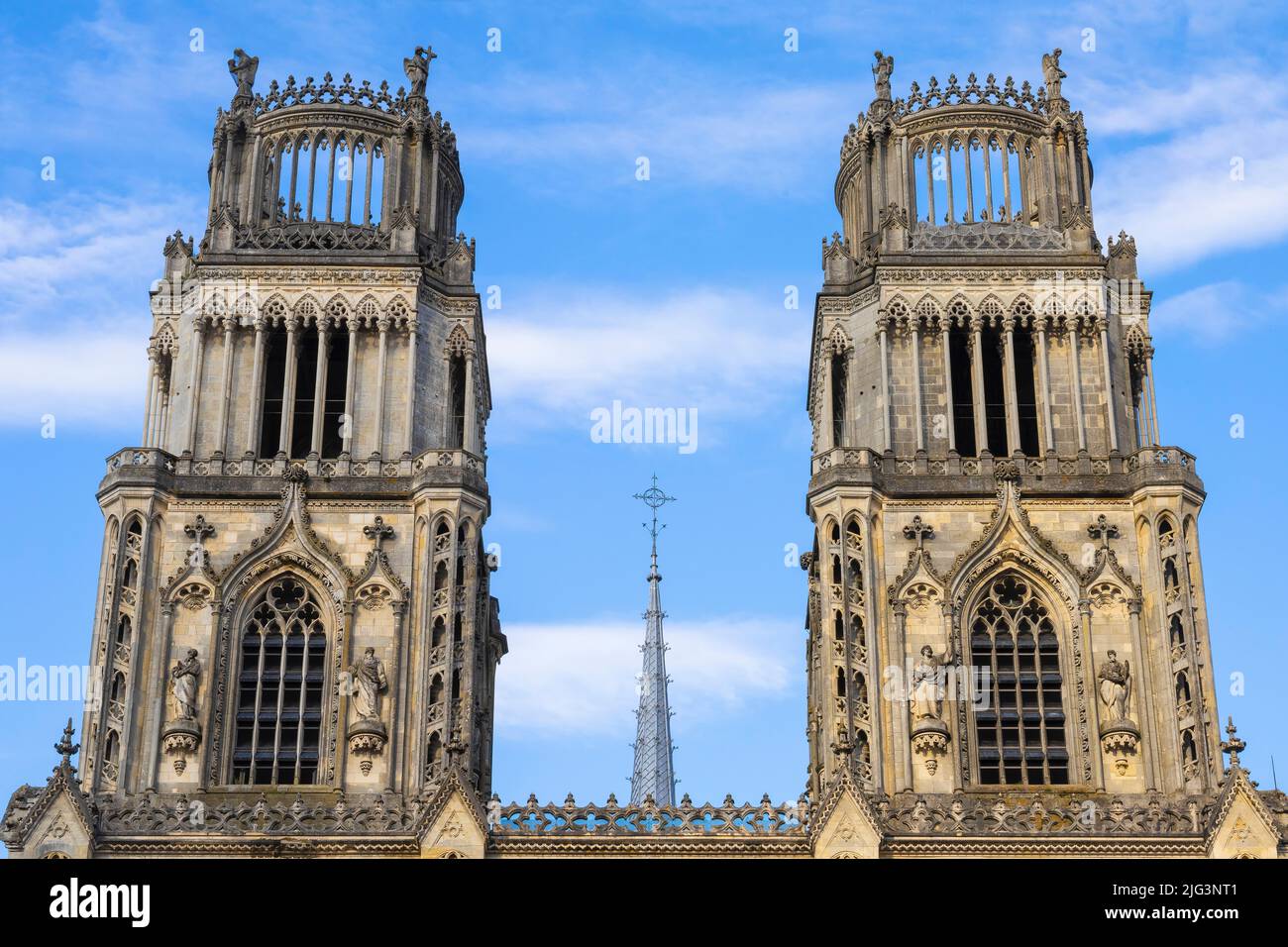 The Cathedral of the Holy Cross (Sainte-Croix) of Orleans in the Centre ...