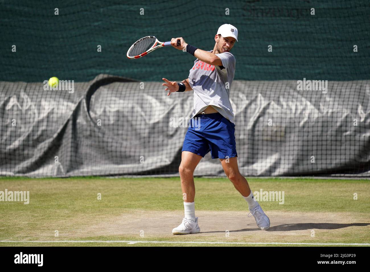 Cameron Norrie during a practice session on day eleven of the 2022 ...