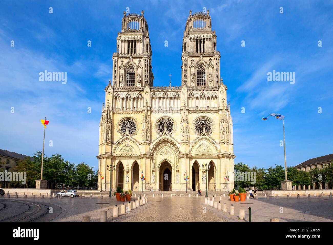 The Cathedral of the Holy Cross (Sainte-Croix) of Orleans in the Centre ...