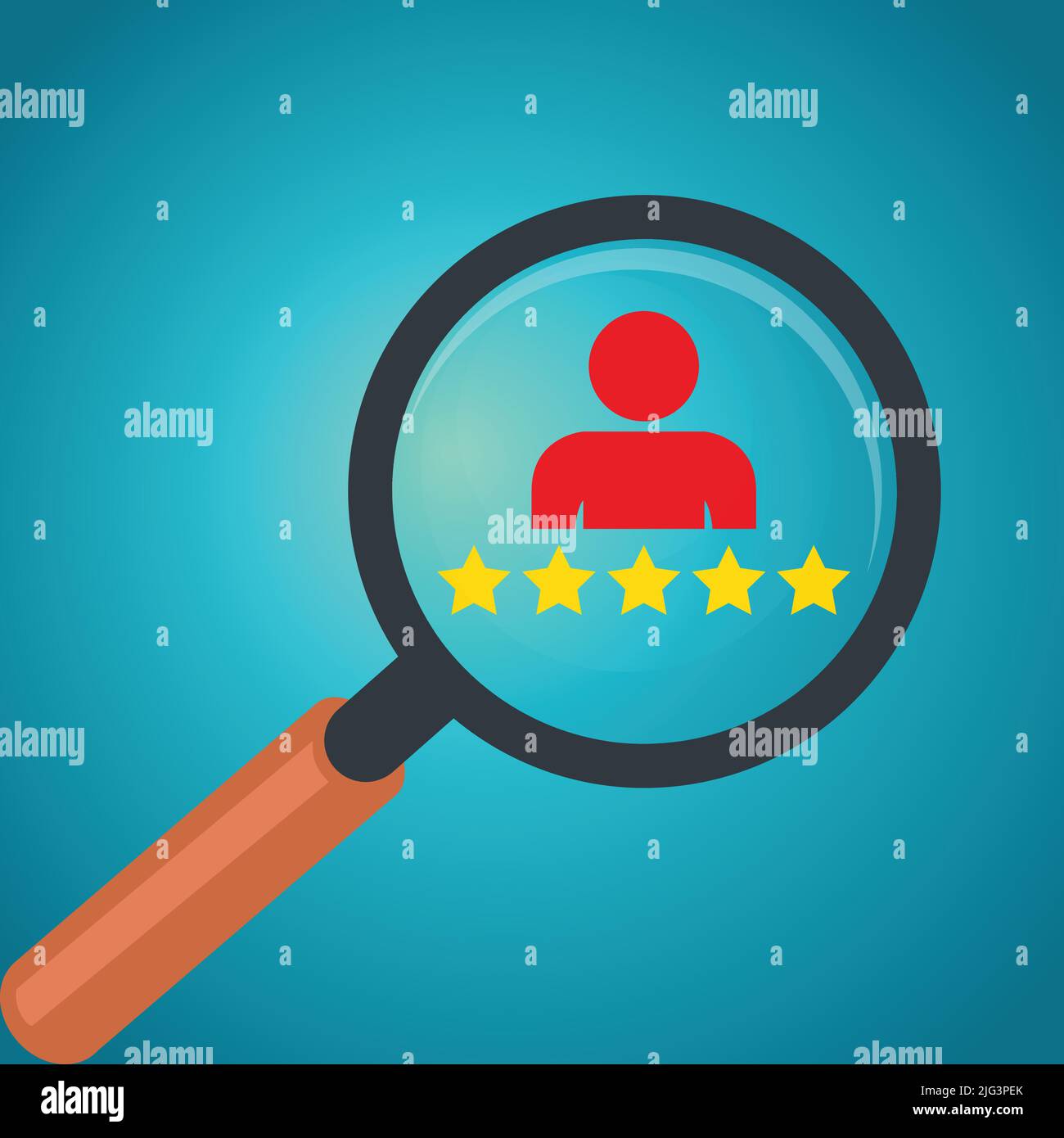 Review magnifier Stock Vector Images - Alamy