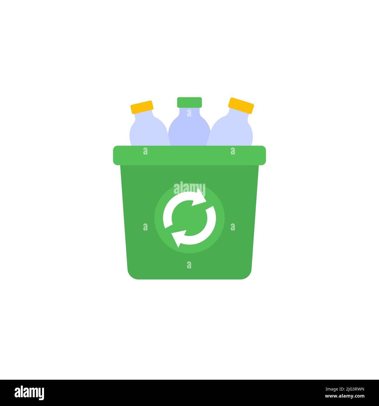 plastic bottles in recycle bin icon Stock Vector Image & Art - Alamy
