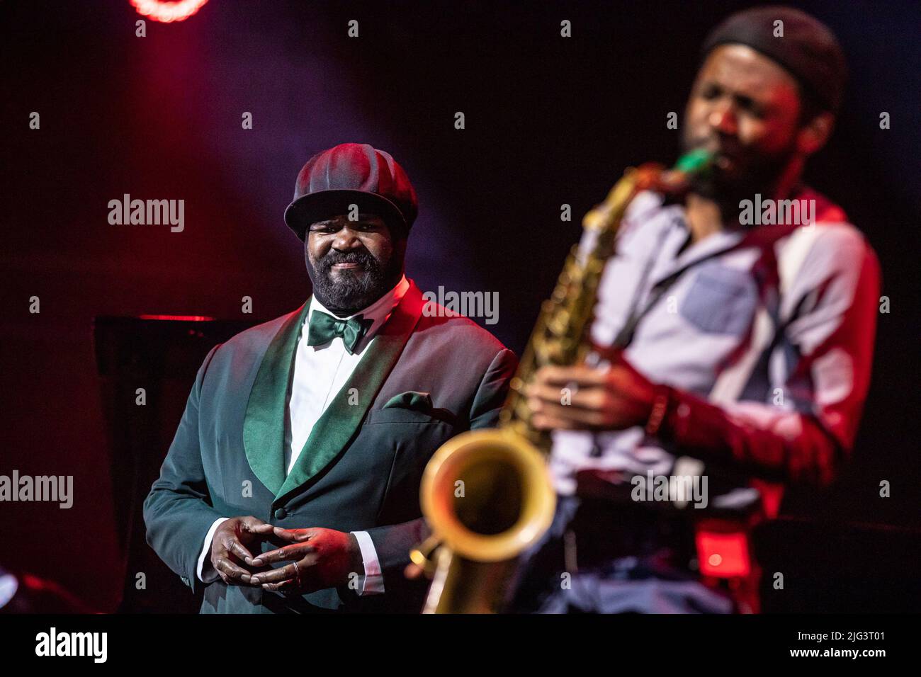 Montreux, Lake Geneva, Switzerland: July 6, 2022, Jazz-singer Gregory ...
