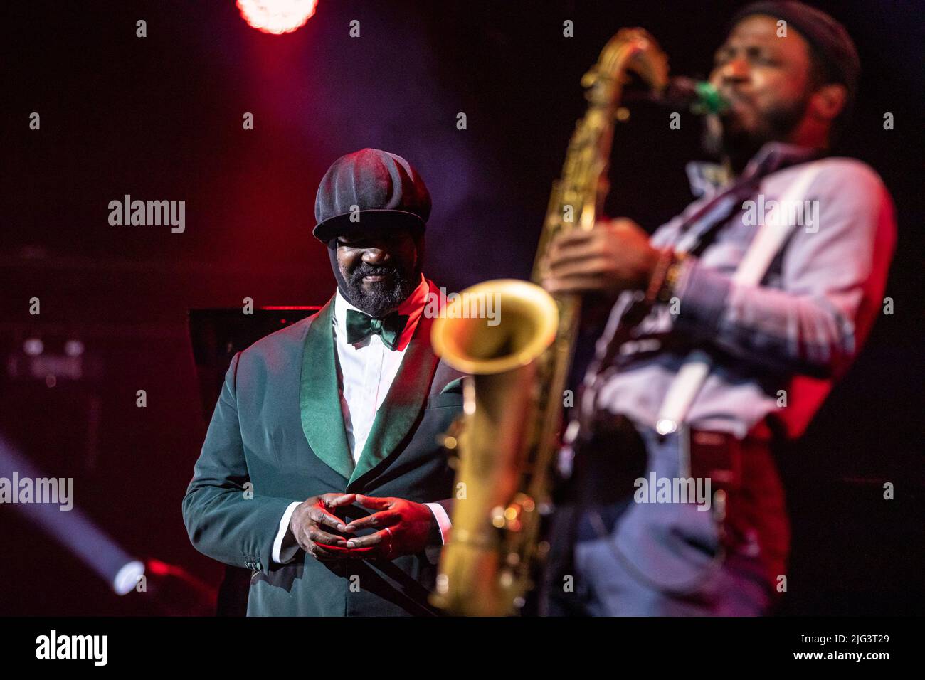 Montreux, Lake Geneva, Switzerland: July 6, 2022, Jazz-singer Gregory ...