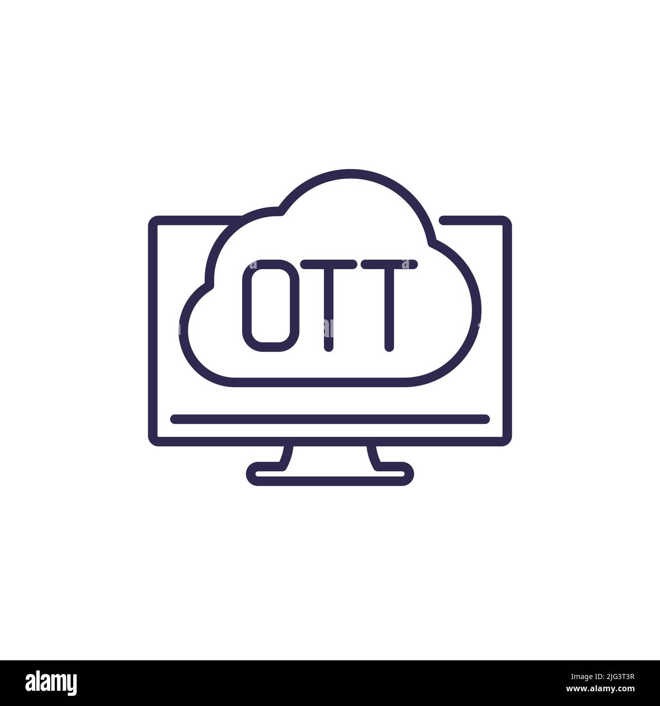 OTT media platform line icon Stock Vector Image & Art - Alamy
