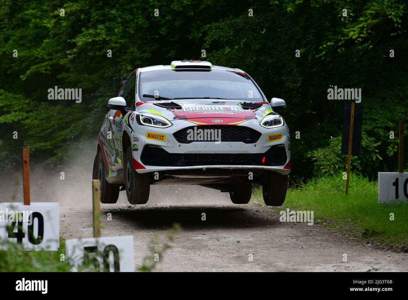 All four wheels in the air, William Creighton, Ford Fiesta Rally 3 ...