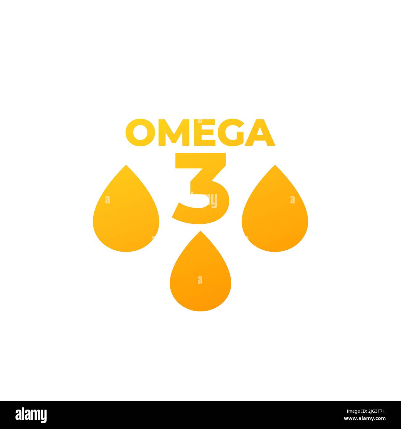 omega 3 icon with oil drops Stock Vector Image & Art - Alamy