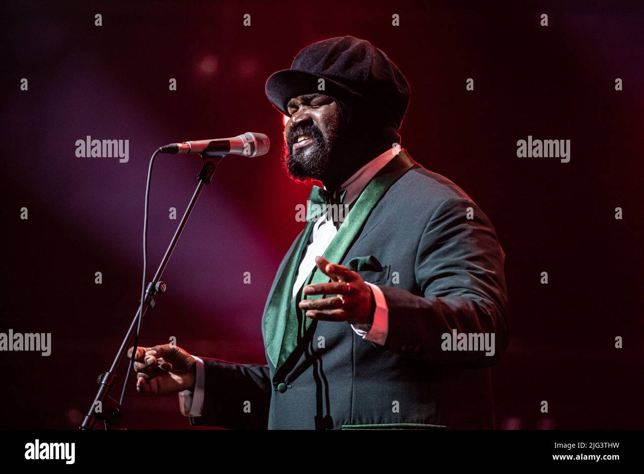 Montreux, Lake Geneva, Switzerland: July 6, 2022, Jazz-singer Gregory ...