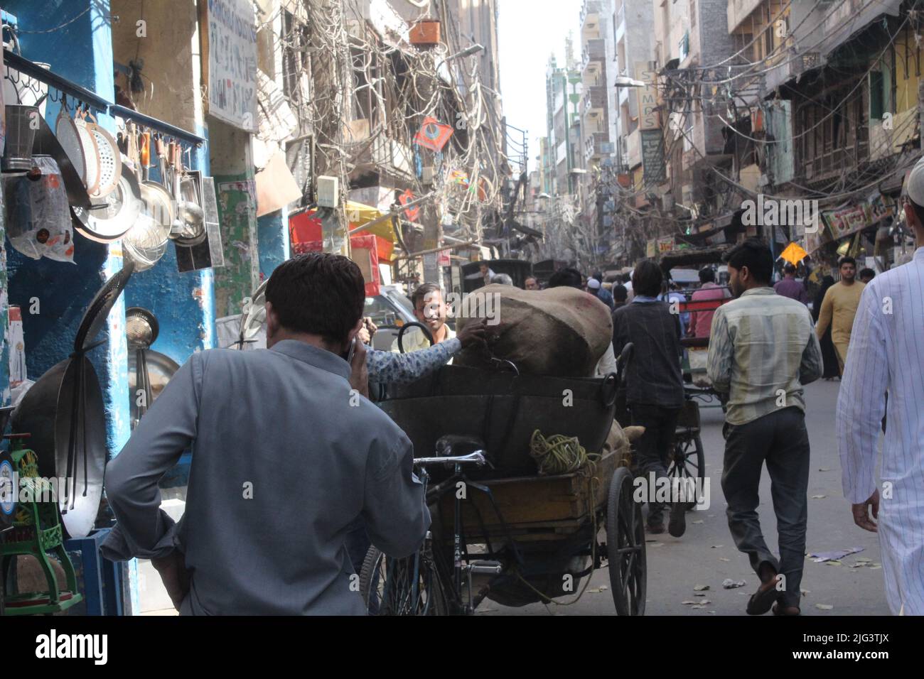 Glimpses of Old Delhi, Chawri Bazaar Stock Photo - Alamy