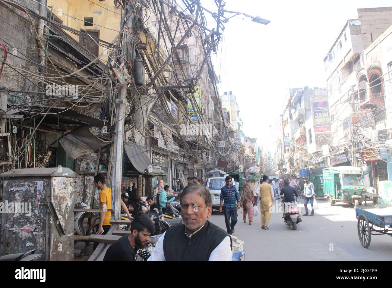 Glimpses of Old Delhi, Chawri Bazaar Stock Photo - Alamy
