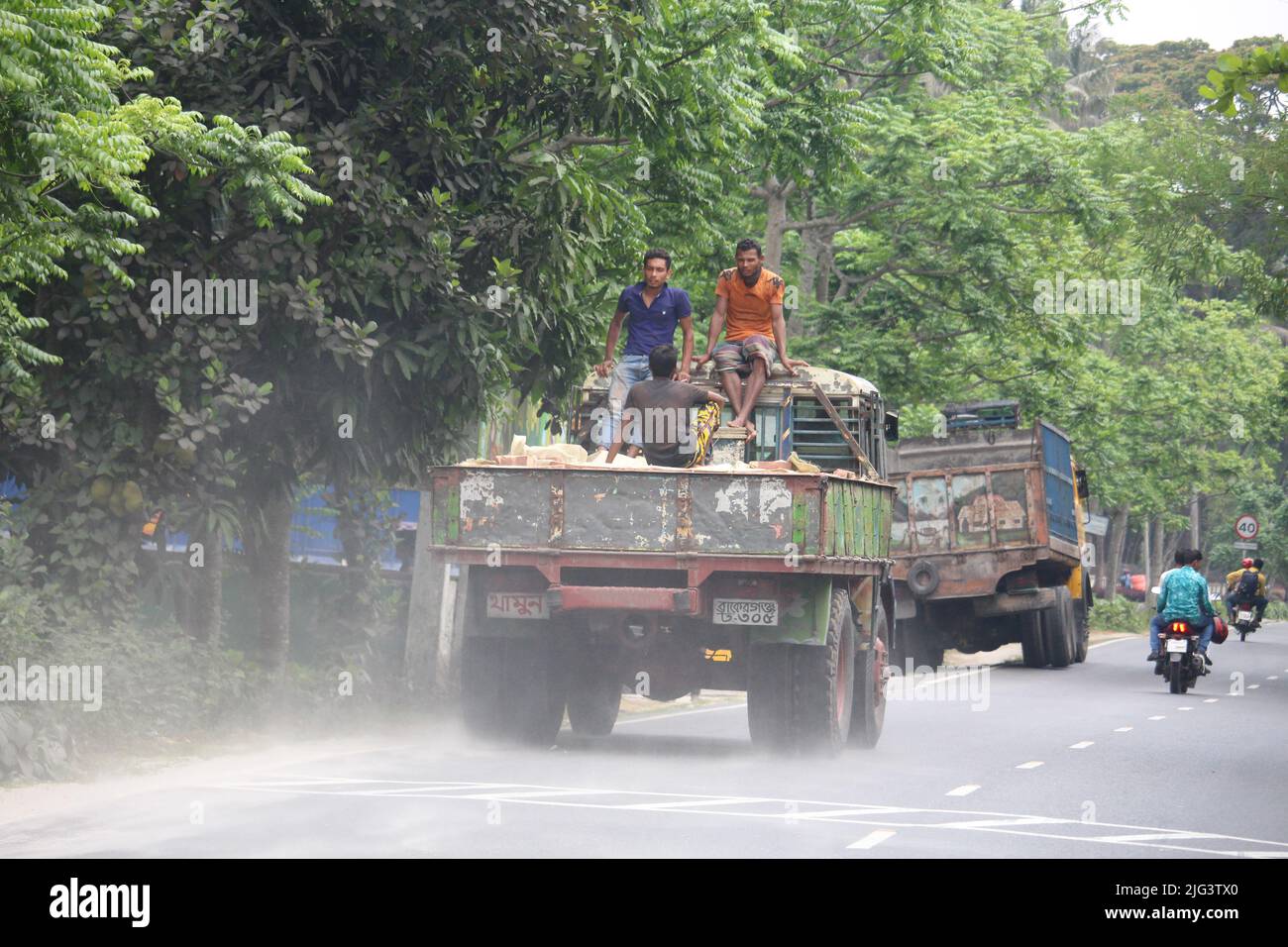 14 April 2022 Barishal, Bangladesh. A view of the highways of ...