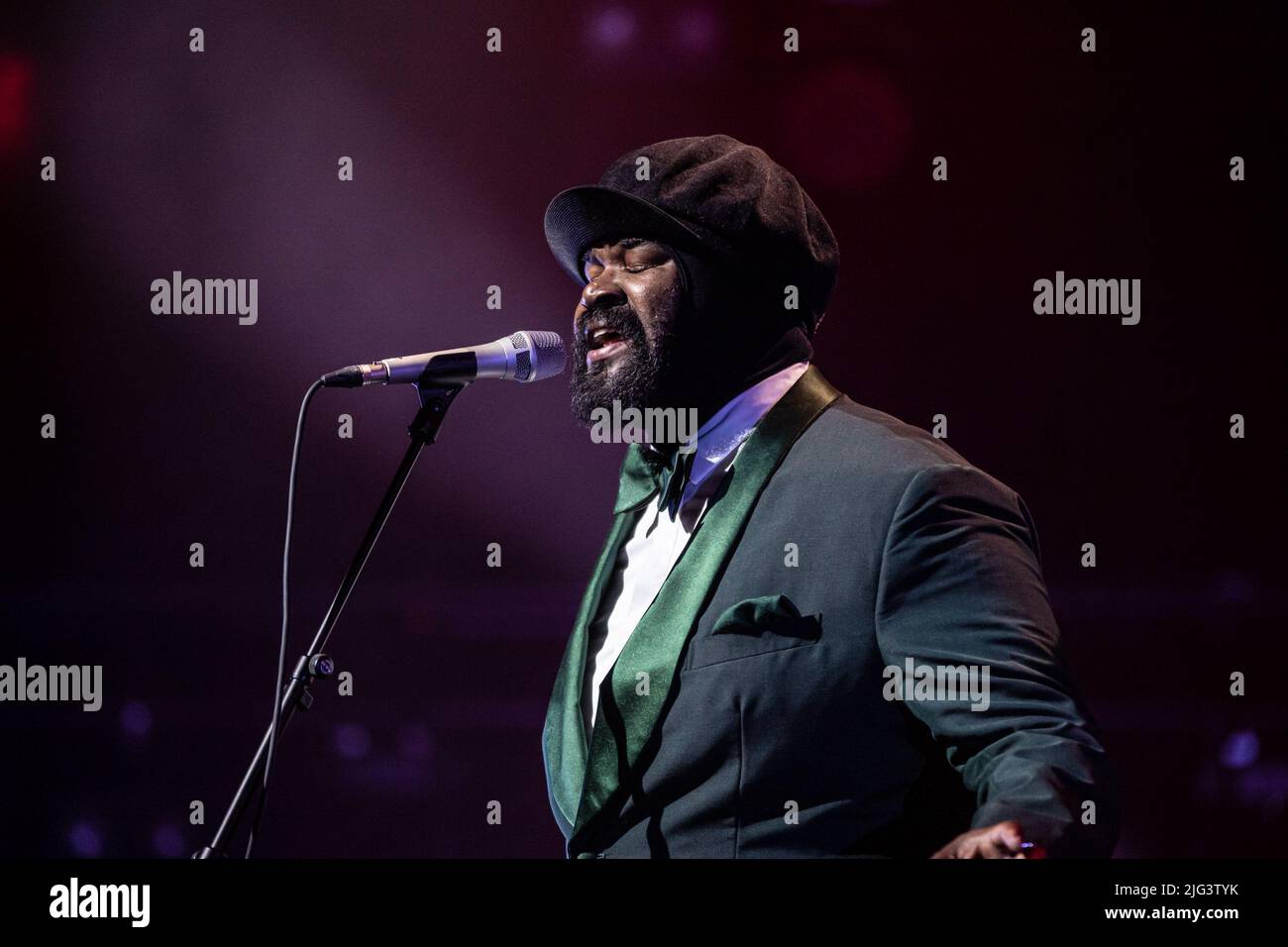 Montreux, Lake Geneva, Switzerland: July 6, 2022, Jazz-singer Gregory ...