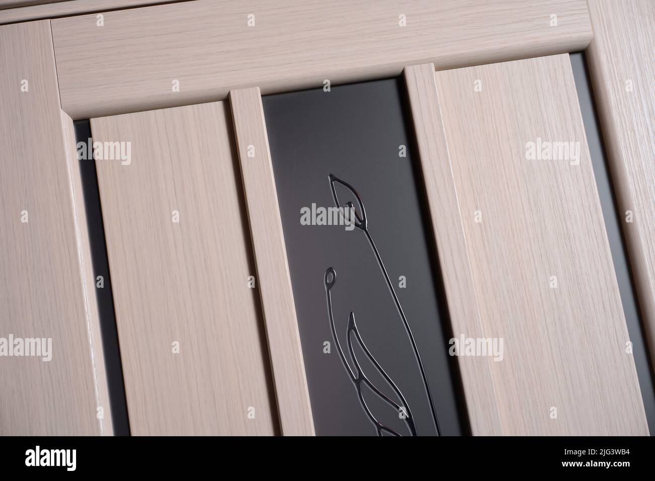 stylish and modern wooden door parts indoor Stock Photo - Alamy