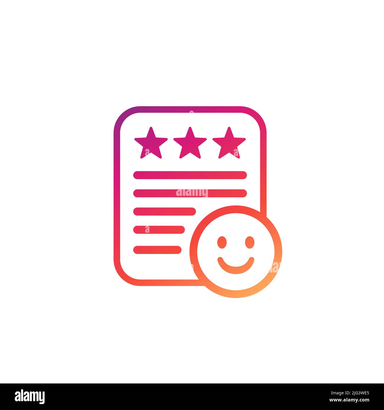 good review icon with emoji Stock Vector Image & Art - Alamy
