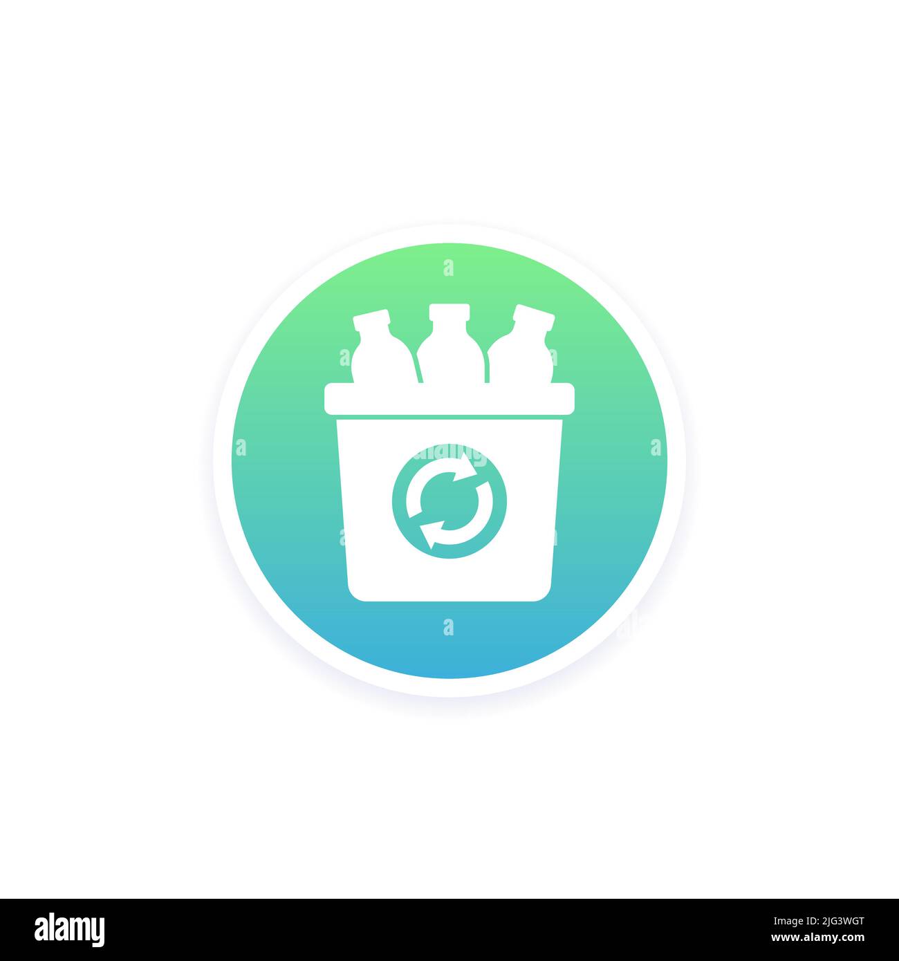plastic bottles in recycle bin vector icon Stock Vector Image & Art - Alamy