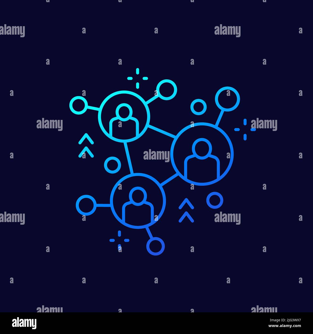 network, connecting people line icon, vector Stock Vector Image & Art ...