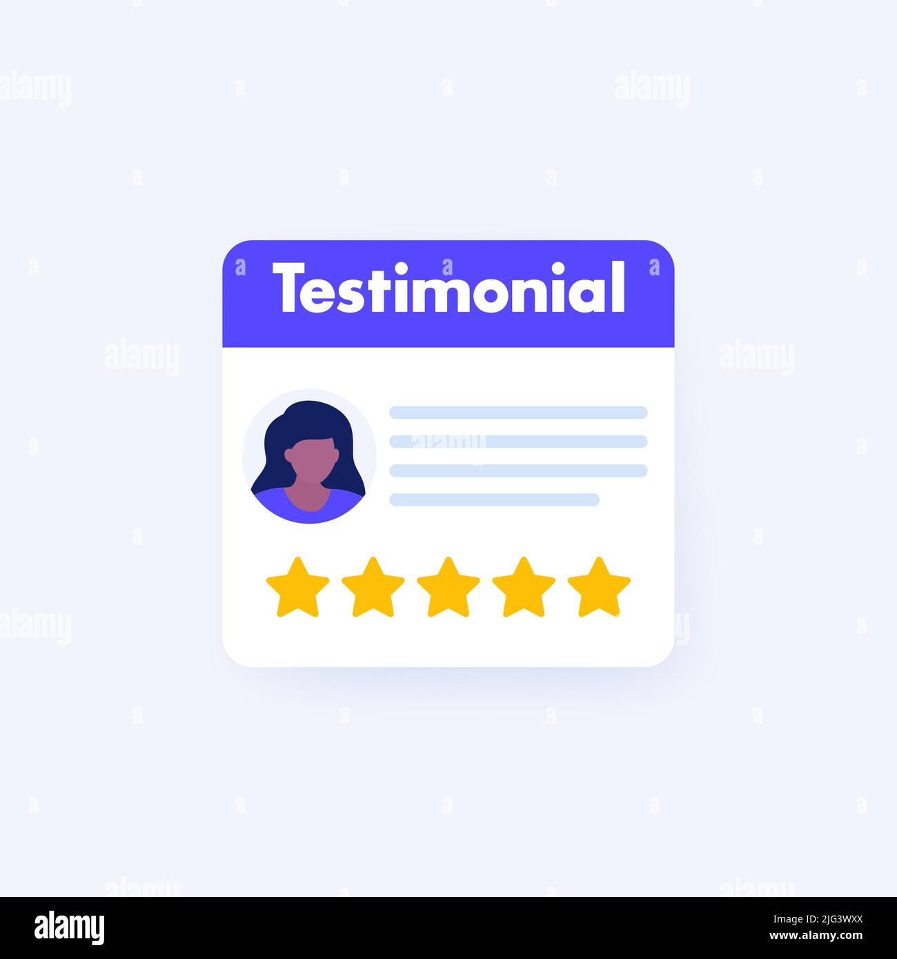 testimonial and feedback vector design Stock Vector Image & Art - Alamy