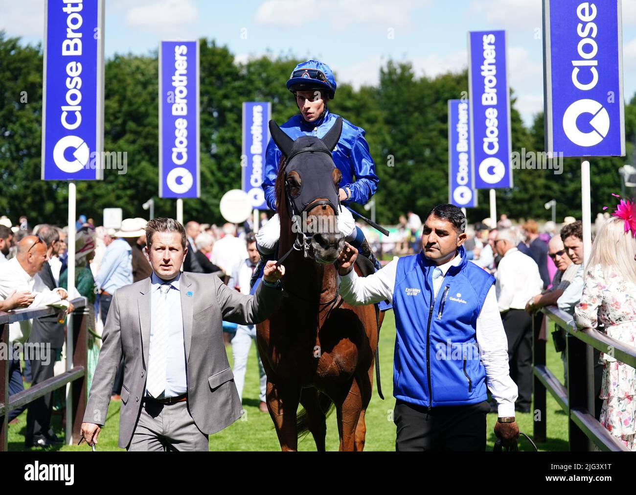 William Buick celebrates winning the Princess Of Wales's Close Brothers ...