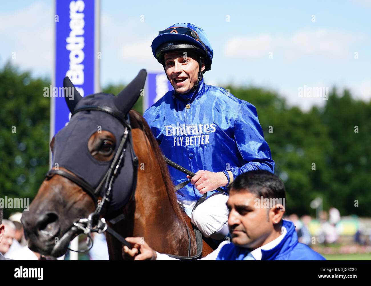 William Buick celebrates winning the Princess Of Wales's Close Brothers ...