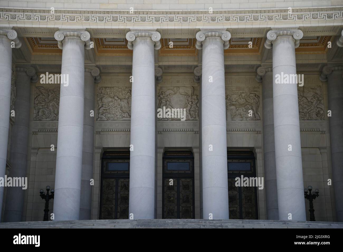 Ionic order columns on the exterior of El Capitolio, the emblematic ...