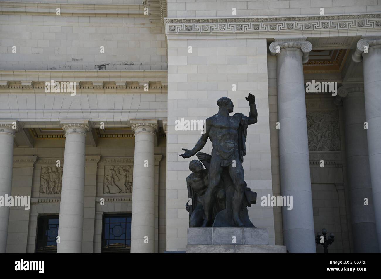 Bronze statue by Angelo Zanelli at the entrance of El Capitolio, the ...
