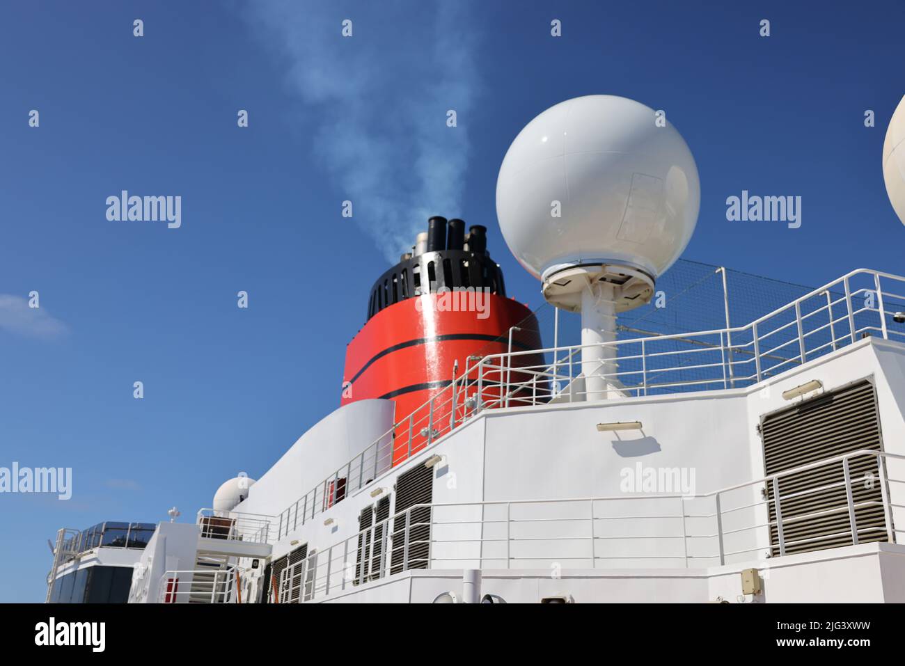 funnel of a cruise ship Stock Photo - Alamy