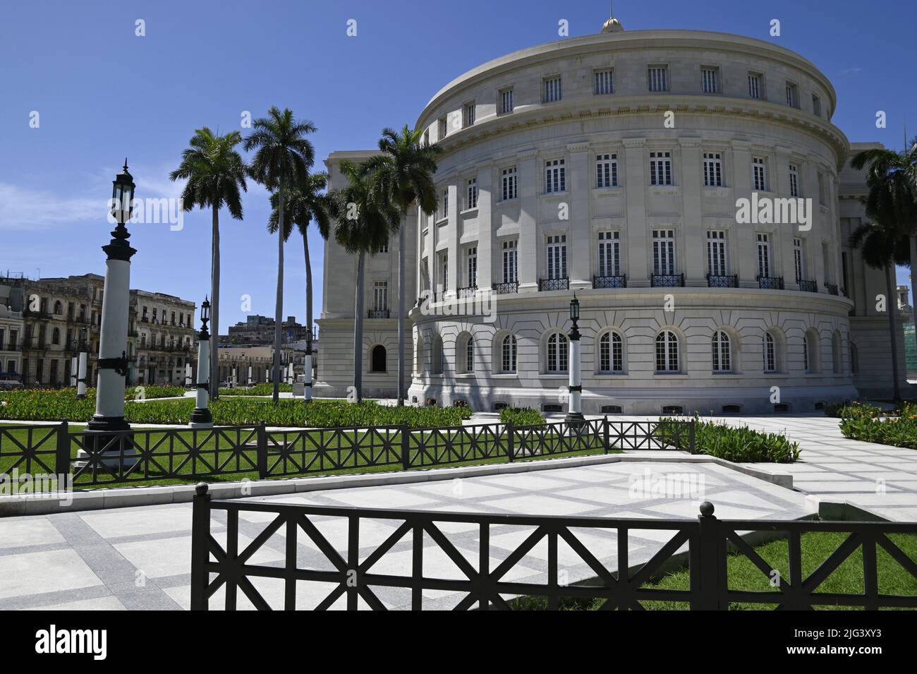Landscape with panoramic gardens view of El Capitolio, the emblematic ...