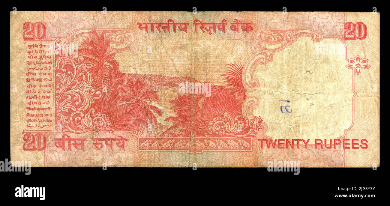 20 twenty rupees banknotes hi-res stock photography and images - Alamy