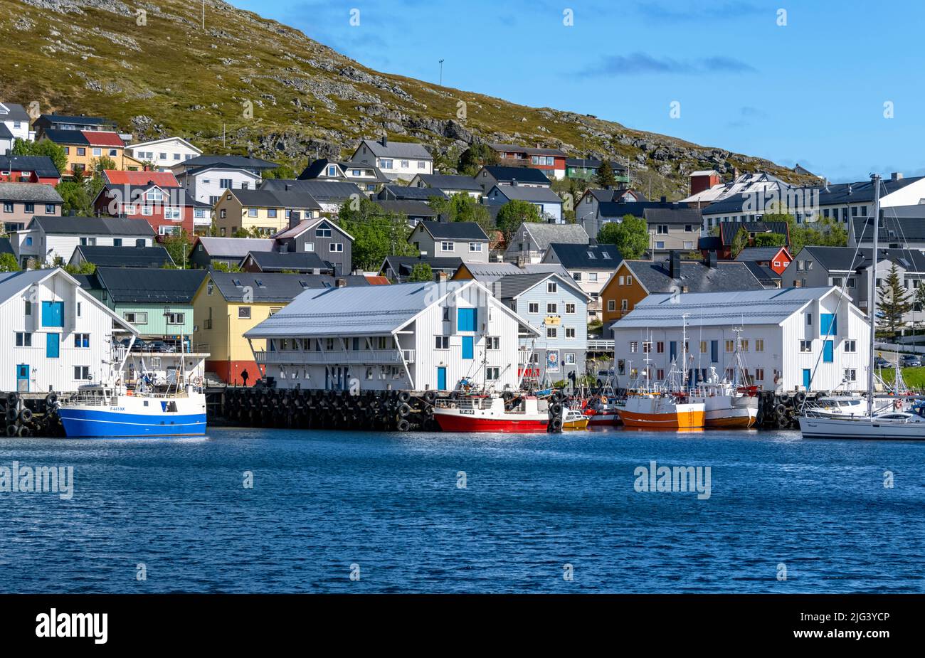 Honningsvag Harbour, North Cape, Nordkapp, Norway Stock Photo - Alamy