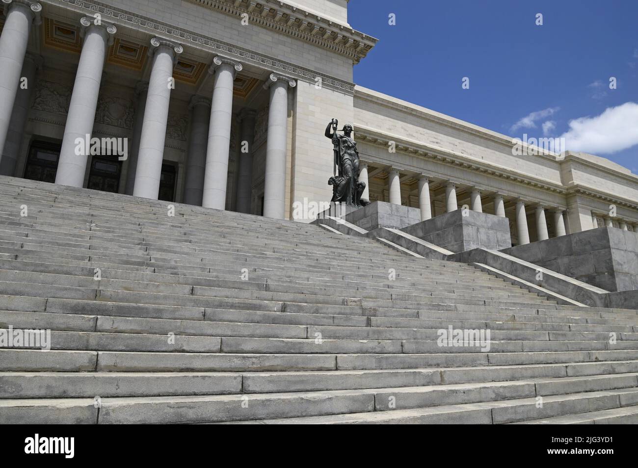 Bronze statue by Angelo Zanelli at the entrance of El Capitolio, the ...