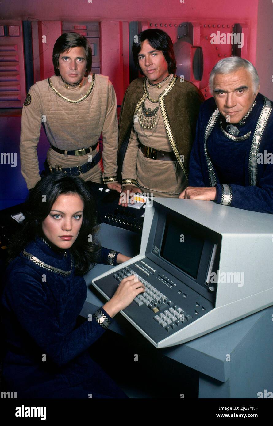 RICHARD HATCH, LORNE GREENE, DIRK BENEDICT and MAREN JENSEN in ...