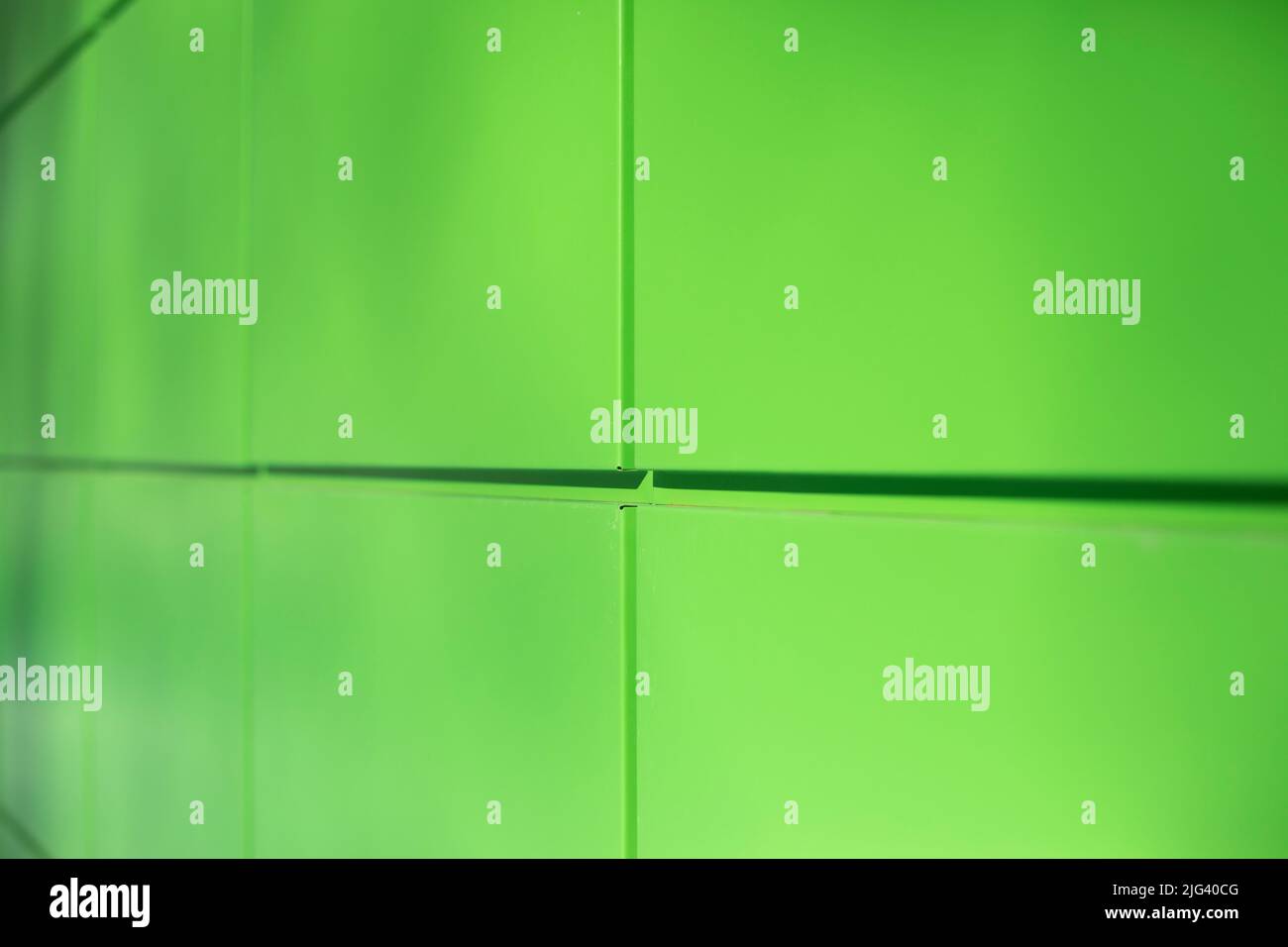 Green Wall. Building panels. They were at office house. Light green ...