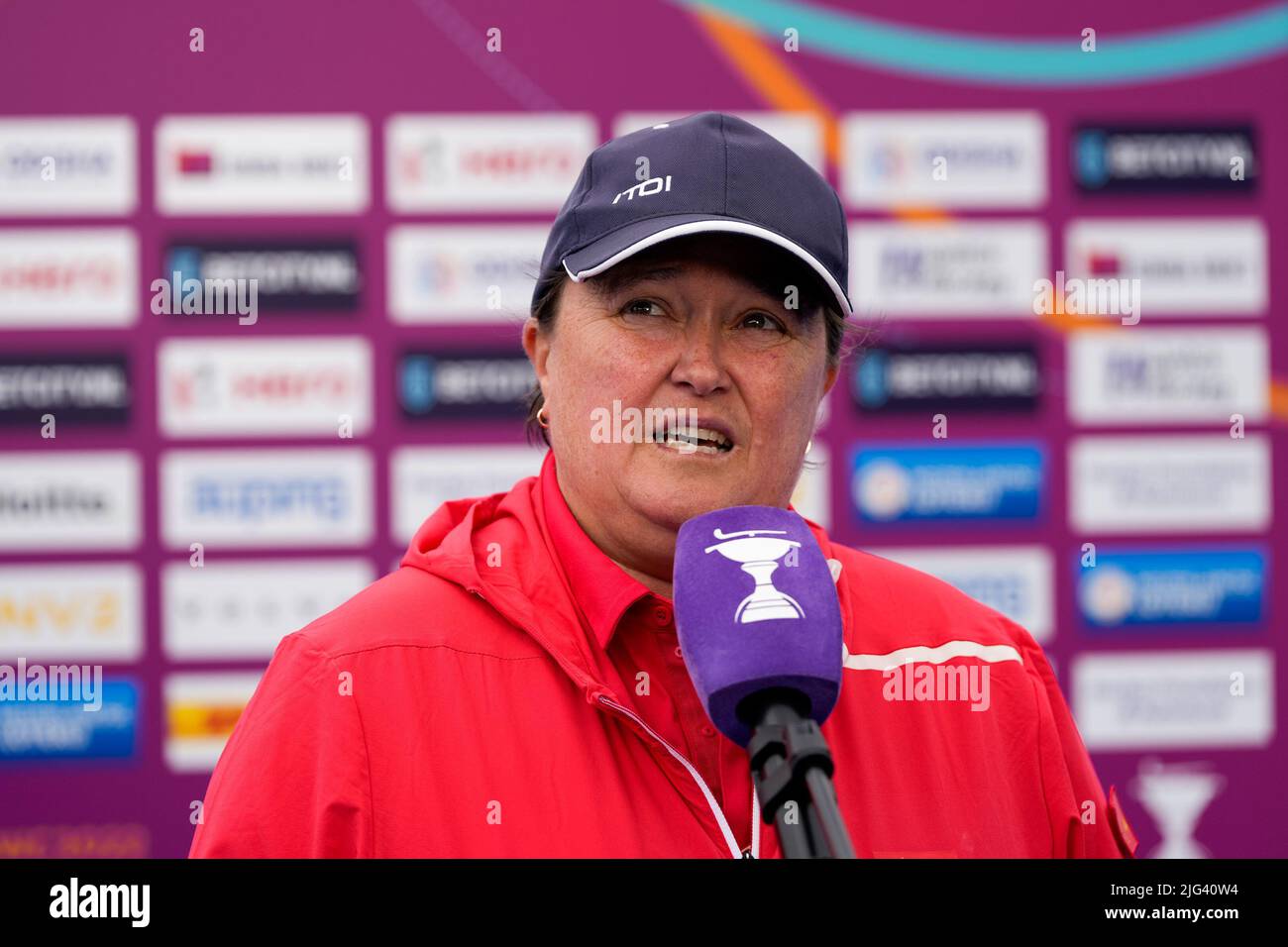 AMSTELVEEN, NETHERLANDS - JULY 7: coach Annan Alyson of China during ...