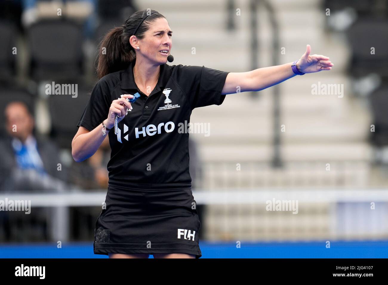 AMSTELVEEN, NETHERLANDS - JULY 7: umpire Irene Presenqui during the FIH ...