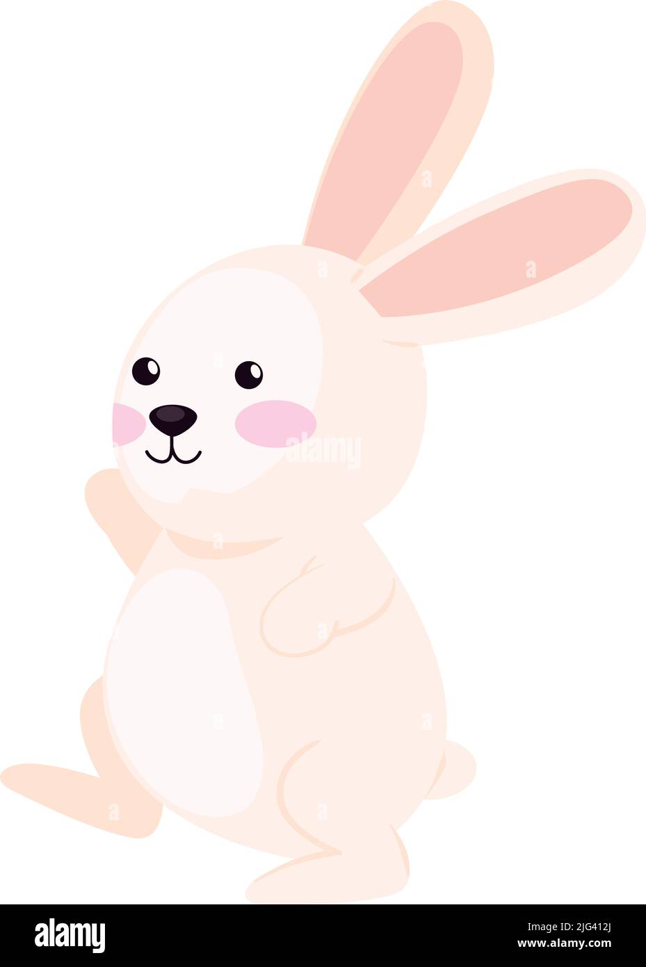 cute rabbit walking animal Stock Vector Image & Art - Alamy