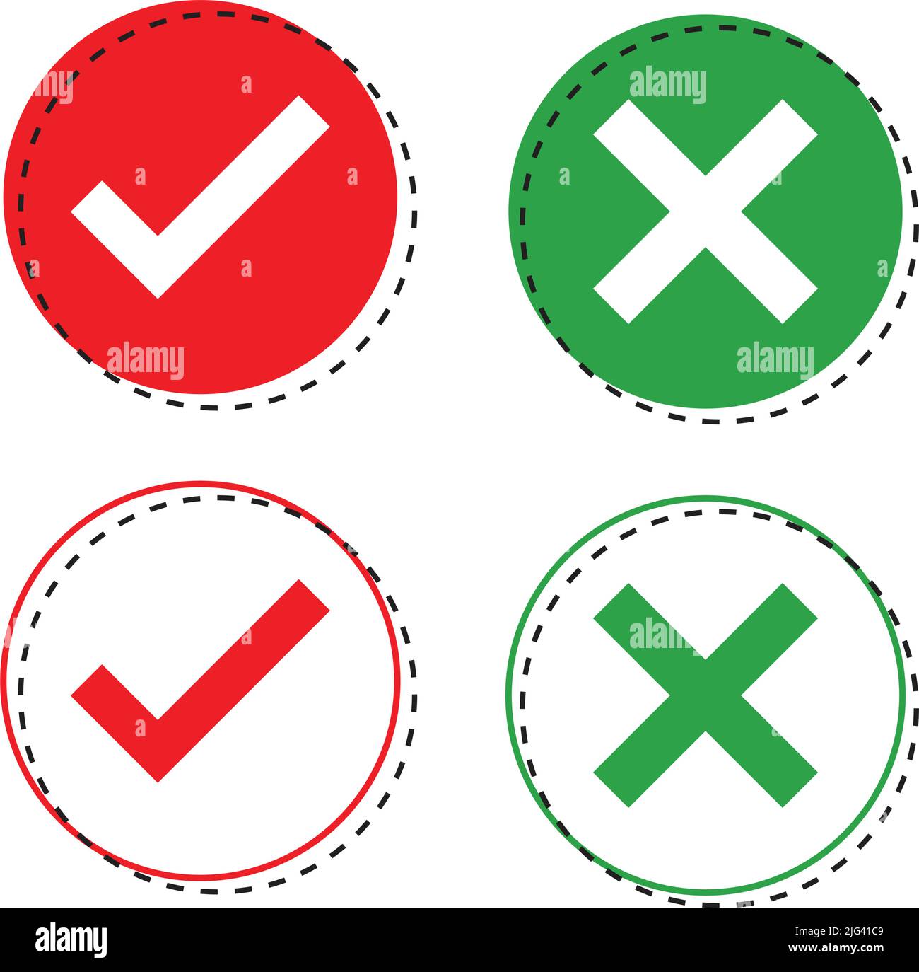 Vector check marks circle hi-res stock photography and images - Alamy