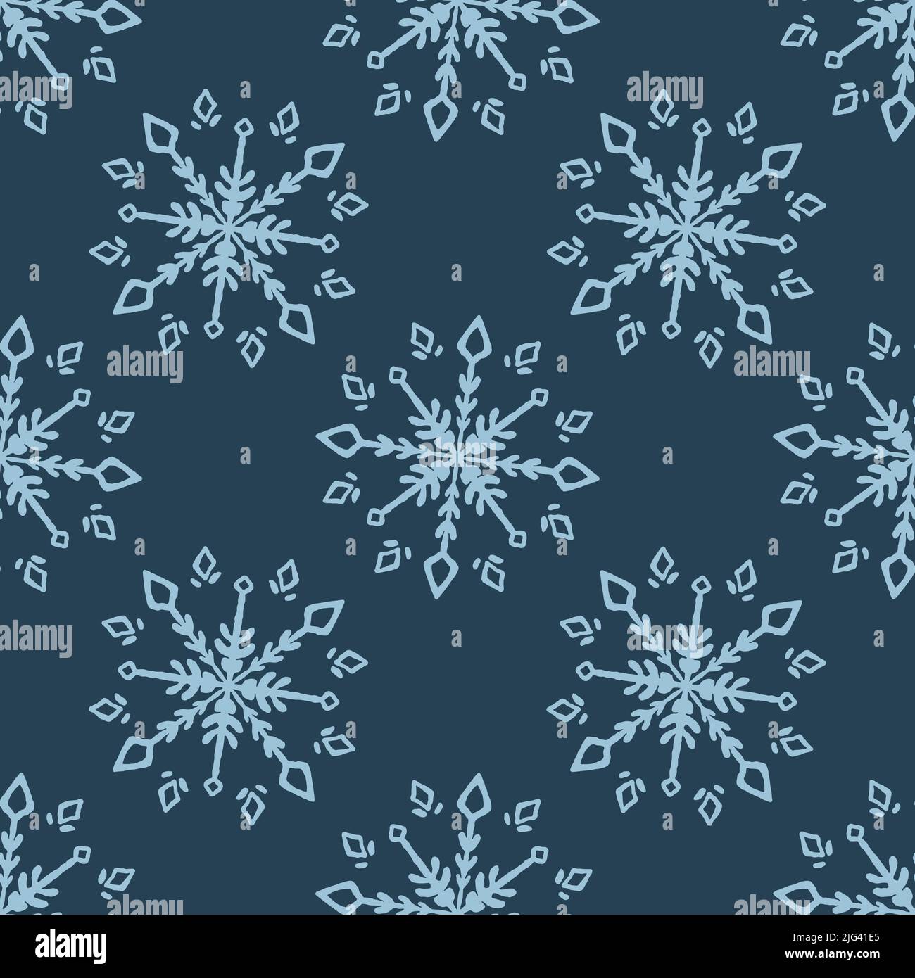 Christmas frozen snowflake seamless vector pattern. Masculine winter ...