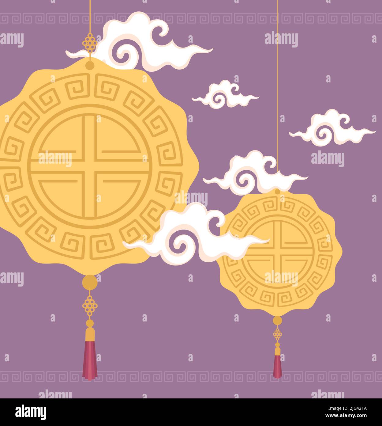 Chinese decorations mid autumn festival Stock Vector Images - Alamy