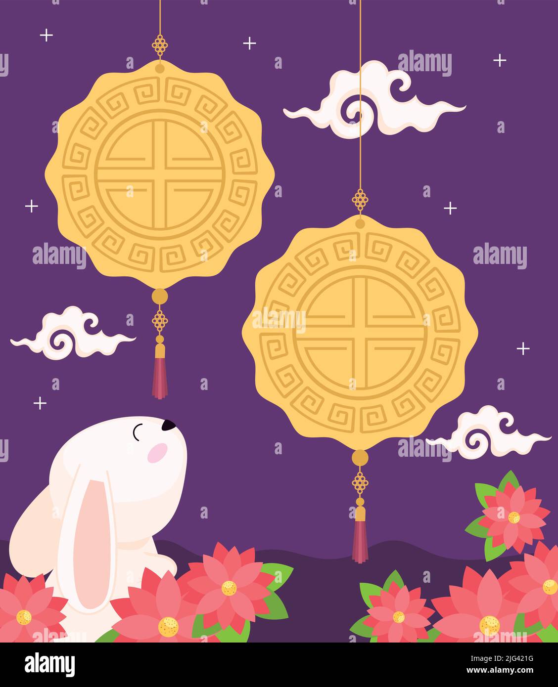 chinese moon festival scene Stock Vector Image & Art - Alamy
