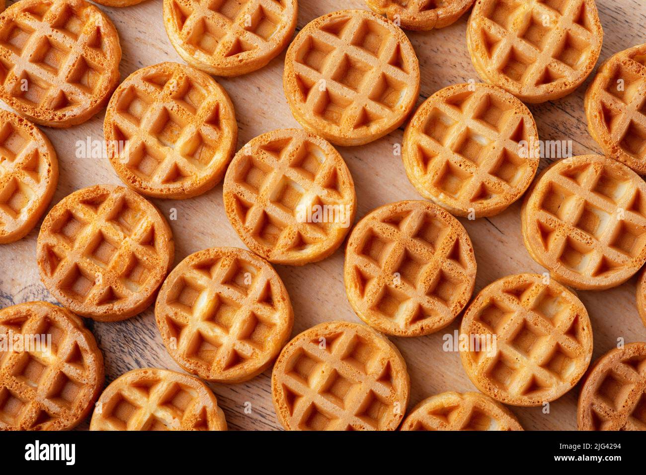 Waffles background cell texture closeup Stock Photo - Alamy