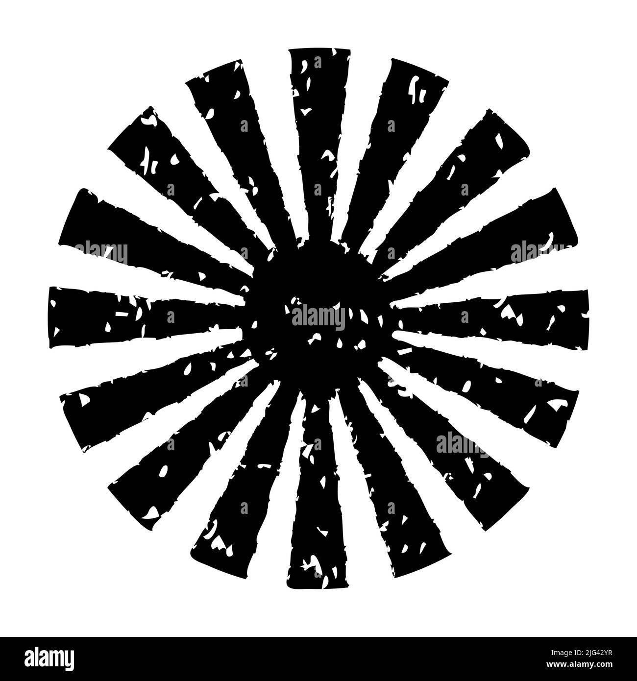 Hand painted sun symbol, hand drawn with crayon, isolated on white ...