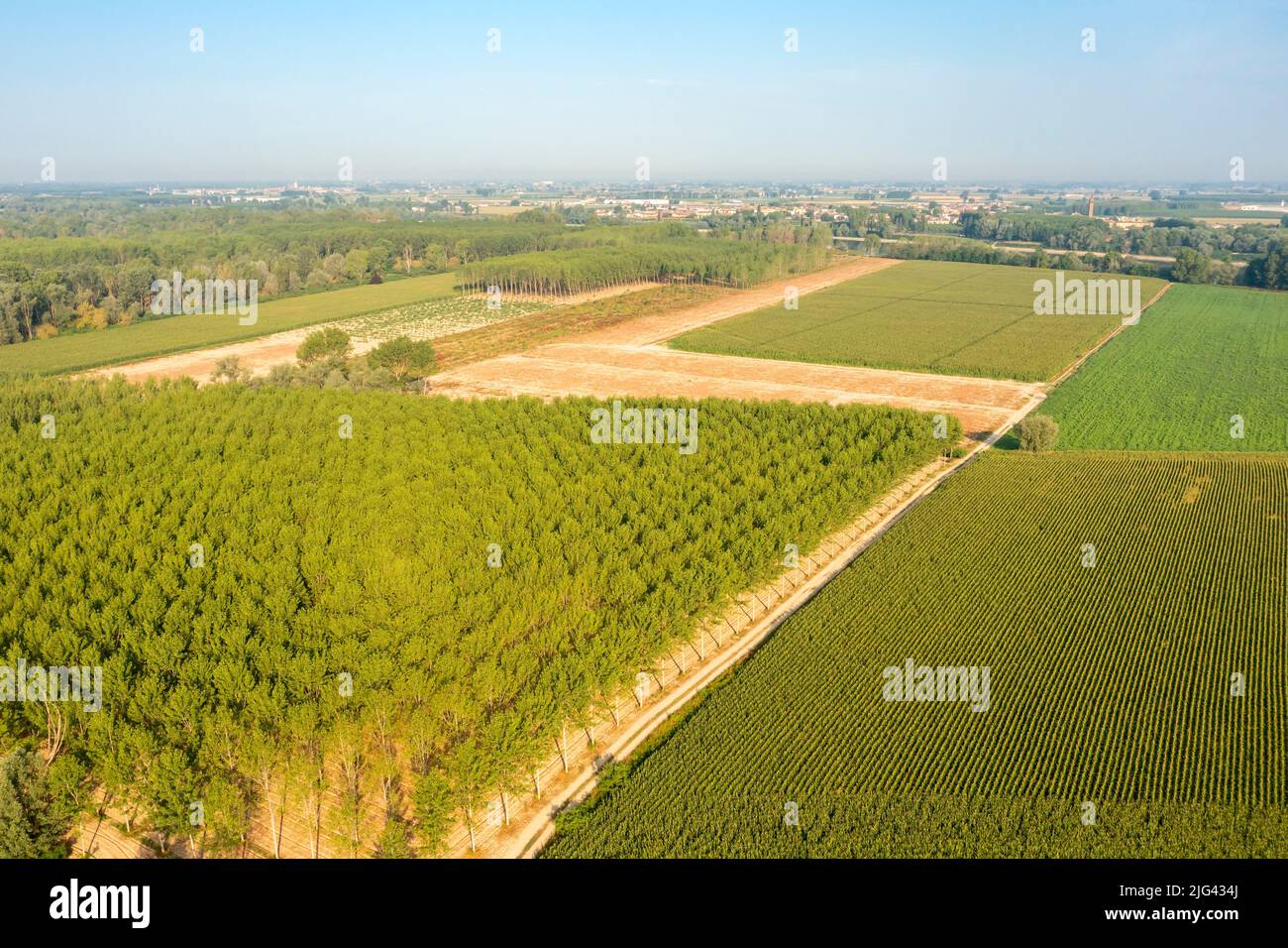 amazing aerial view in the Italian countryside Stock Photo - Alamy