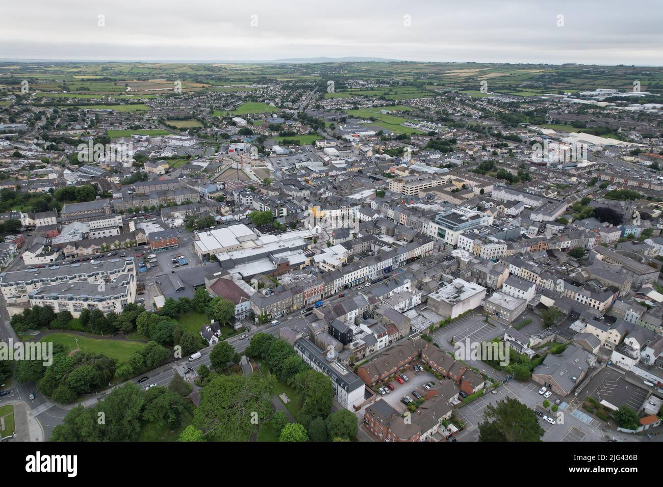 Tralee town centre County Kerry Ireland drone aerial view Stock Photo ...