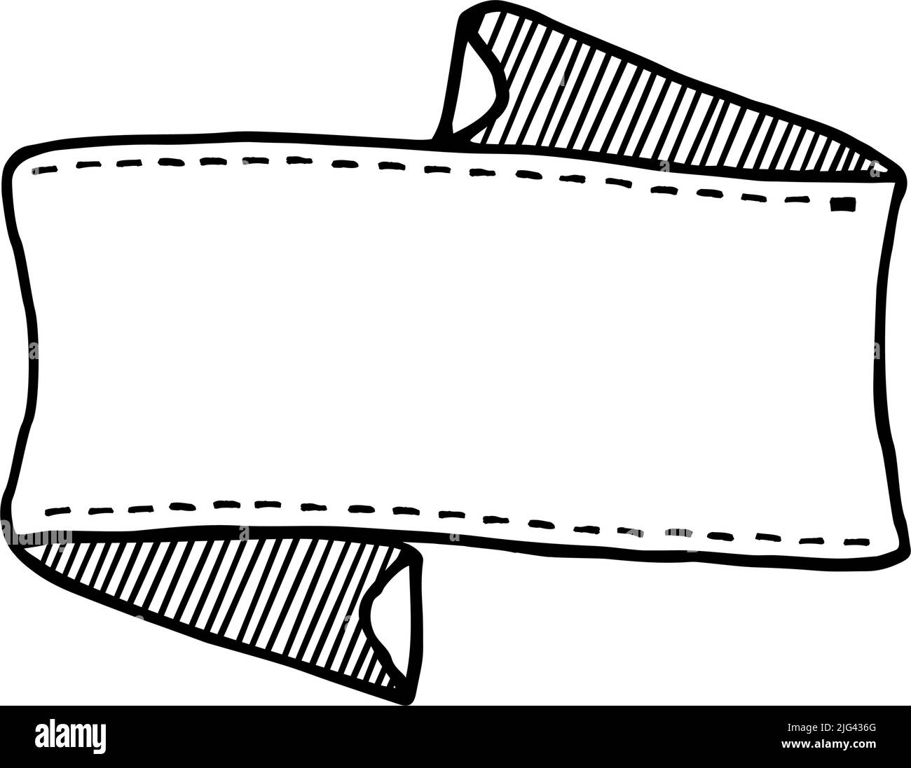 Hand drawn vintage style banner isolated on white background. Vector ...